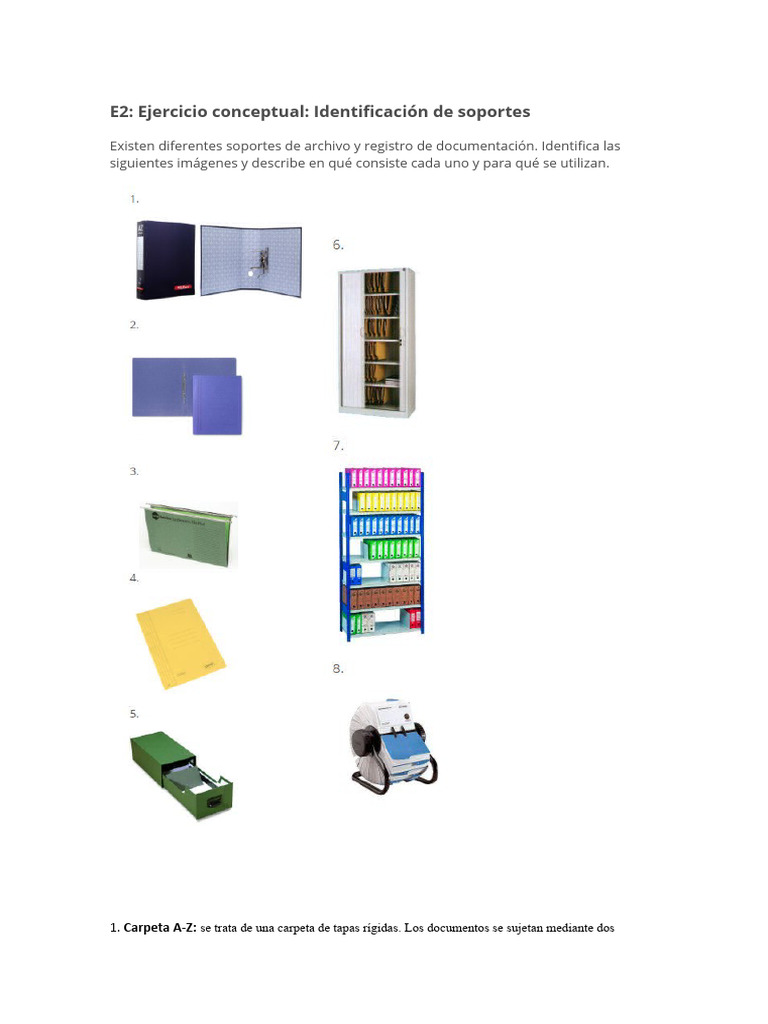 E2 Ejercicio Conceptual Identificación de Soportes | PDF