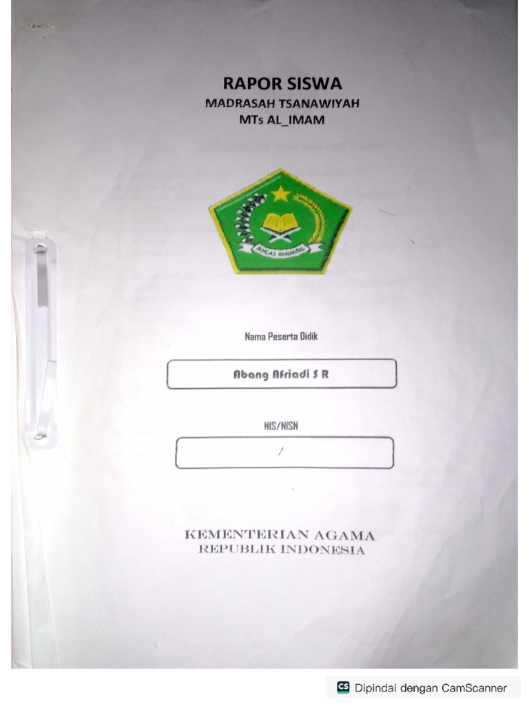 Rapor MtsAl - Imam | PDF