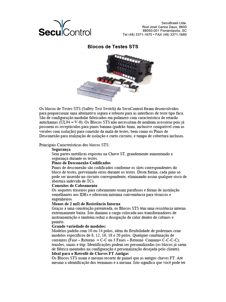 Detalhes STS | PDF | Rede elétrica | Engenharia Elétrica