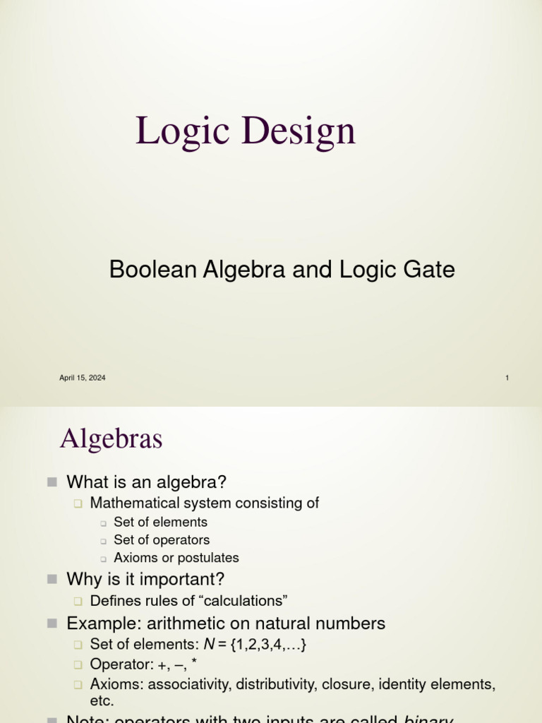 Boolean Algebra and Logic Gates | PDF | Boolean Algebra | Teaching ...