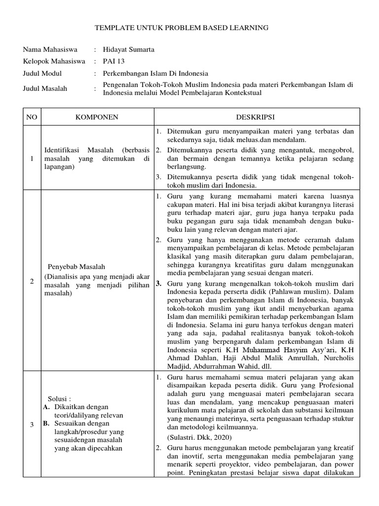 Contoh PBL SKI | PDF