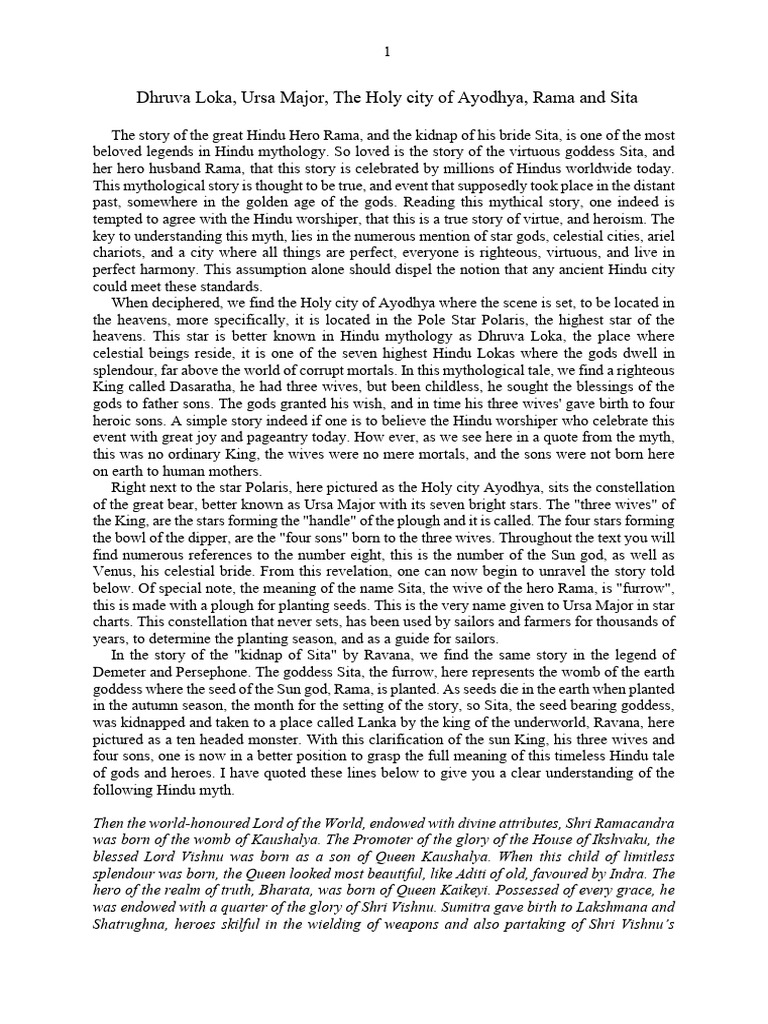The Sacred City of Ayodhya: The Story of Sita and Rama | PDF | Sita | Rama