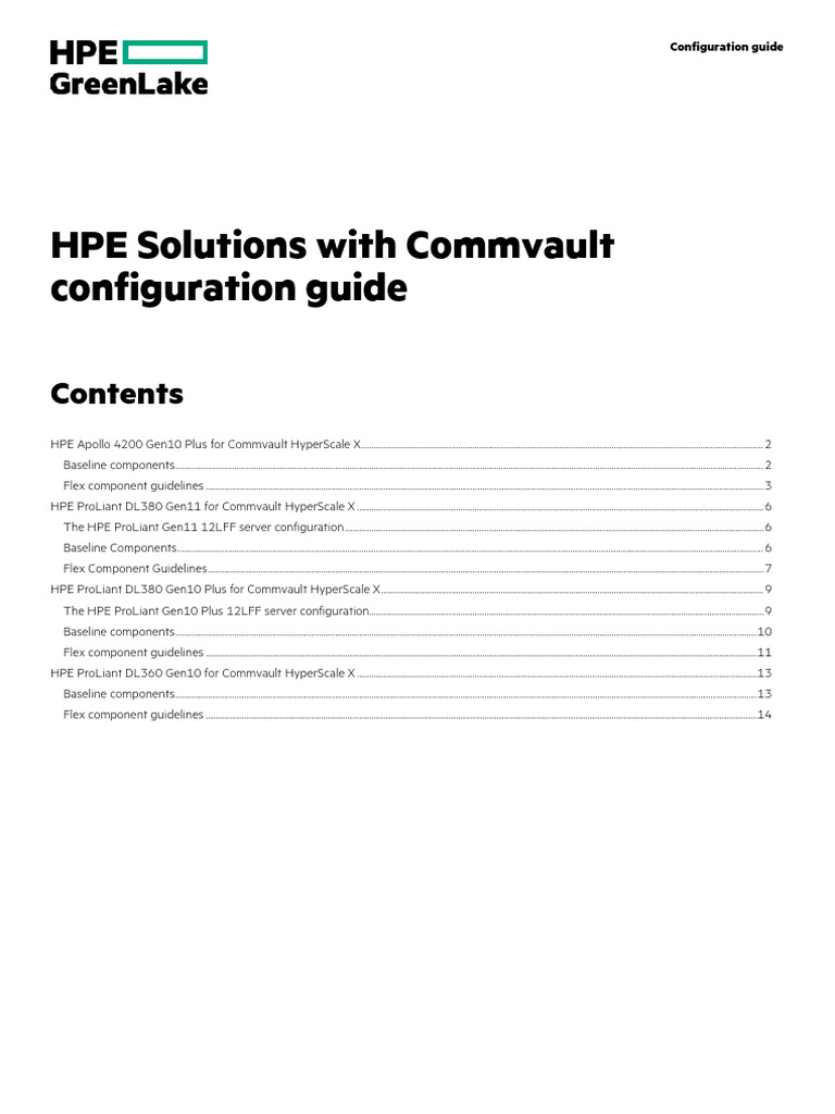 HPE Solutions With Commvault Configuration Guide-A00060014enw | PDF ...