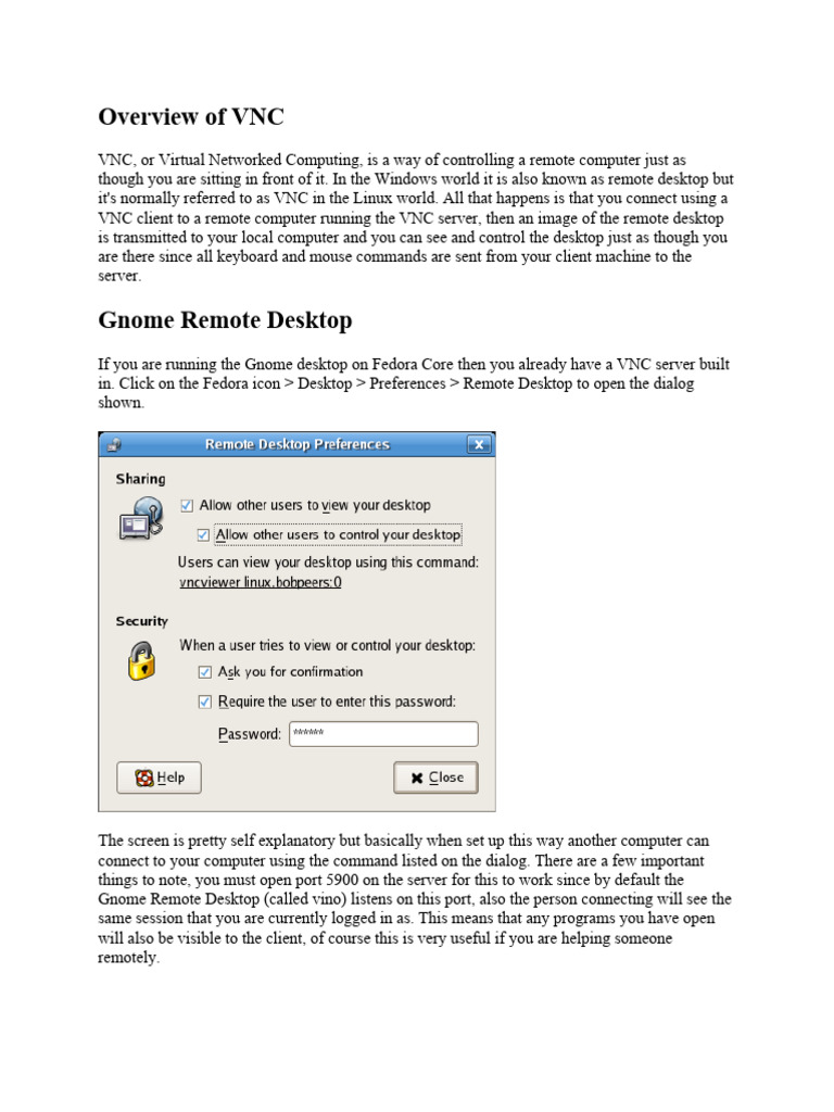 VNC Setup | PDF | Network Protocols | Computer Engineering