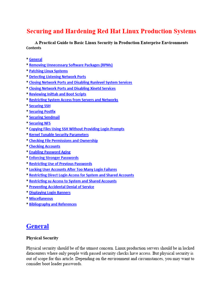 Securing Hardening Rhel Pdf Secure Shell Superuser