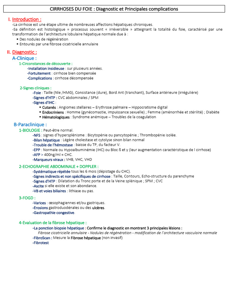 2 Cirrhoses Du Foie | PDF | Cirrhose | Spécialités médicales
