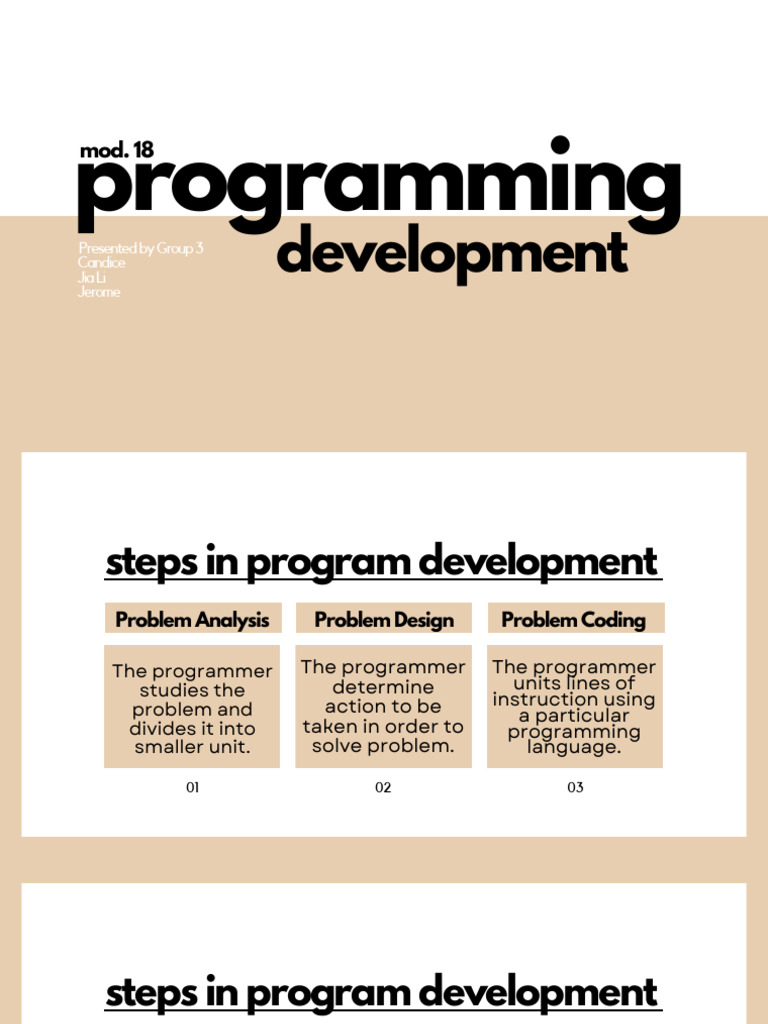 Mod 18 Program Development Pdf Computer Program Programming 4918