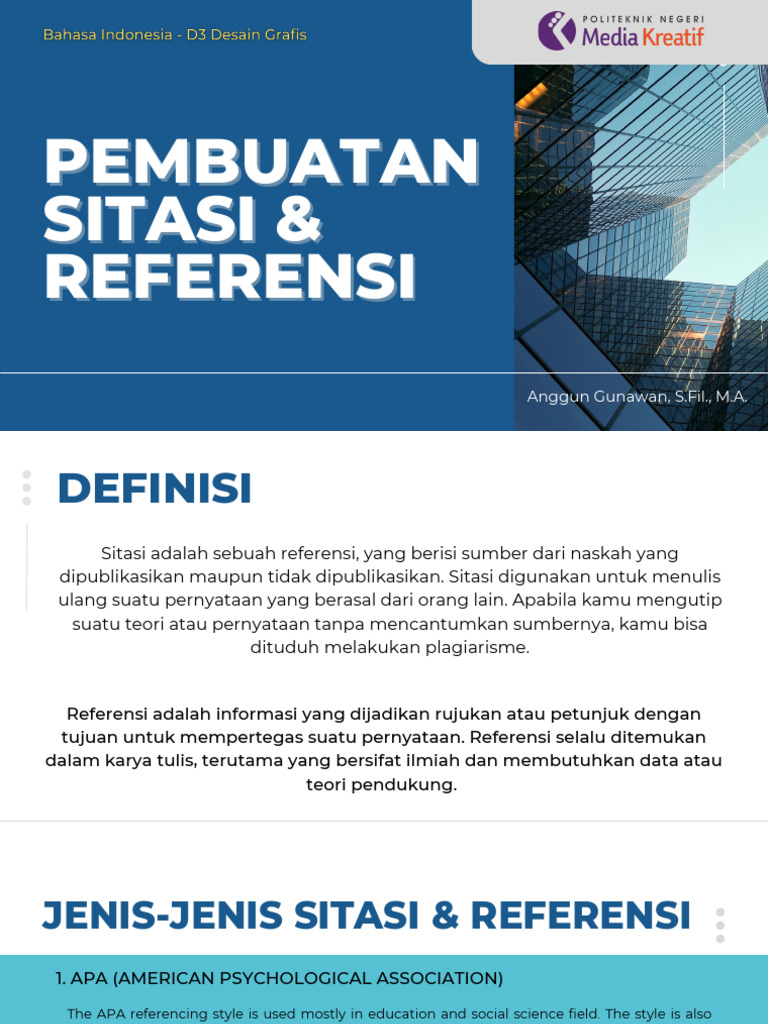 Panduan Sitasi dan Referensi Ilmiah | PDF | Citation | Apa Style