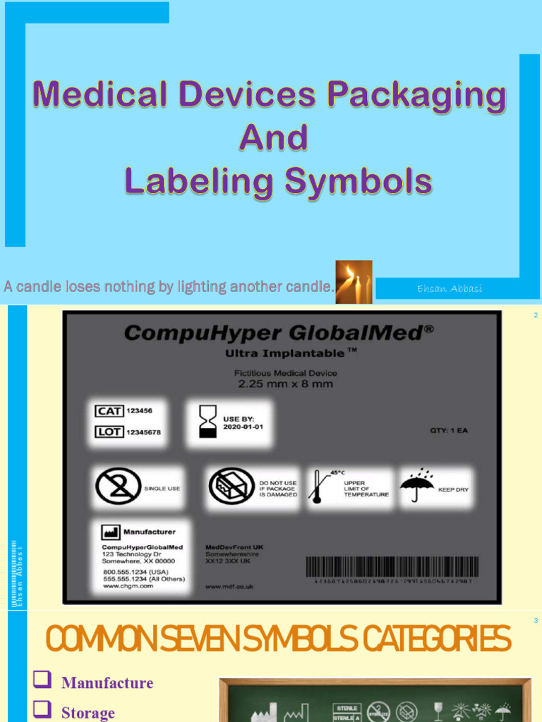 Medical Device Packaging & Labeling Symbols | PDF