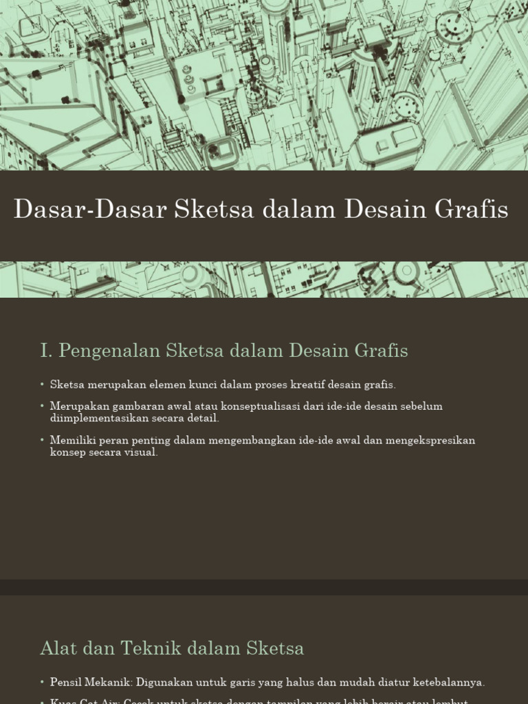 Dasar-Dasar Sketsa Dalam Desain Grafis | PDF | Seni
