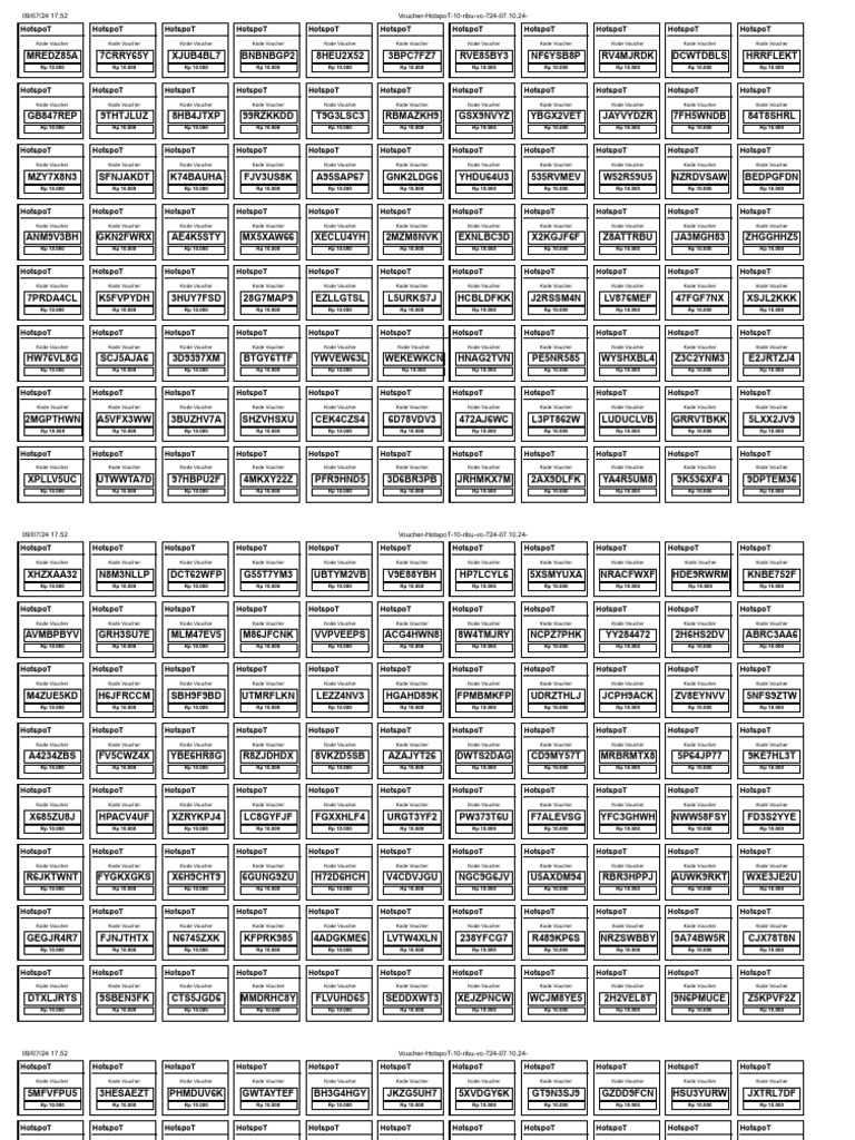 Voucher HotspoT 10 Ribu VC 724 07.10.24 | PDF
