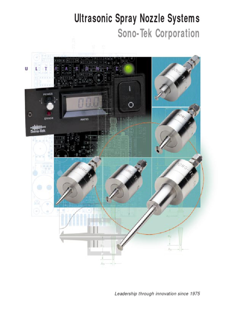 Ultrasonic Nozzle Catalogue - e | PDF | Flow Measurement | Liquids