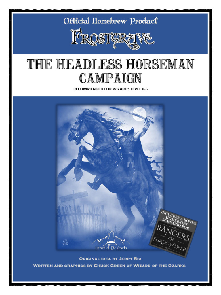 The Headless Horseman Campaign For Frostgrave | PDF | Magician (Fantasy) | Dungeons & Dragons