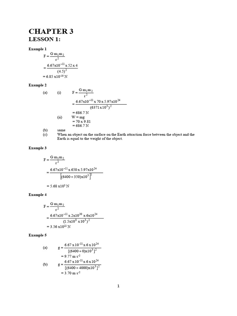 Answer Chapter 3 f4 | PDF | Physical Sciences | Dynamics (Mechanics)