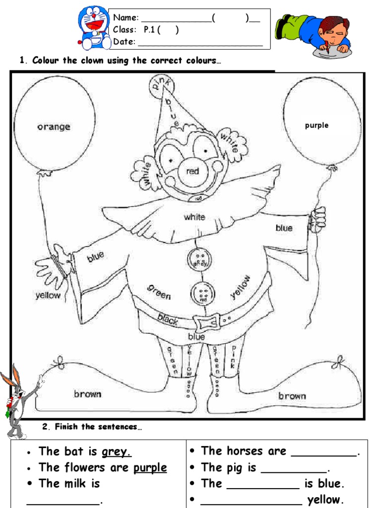Tom's TEFL - Colours Worksheet | PDF | Language Arts & Discipline ...