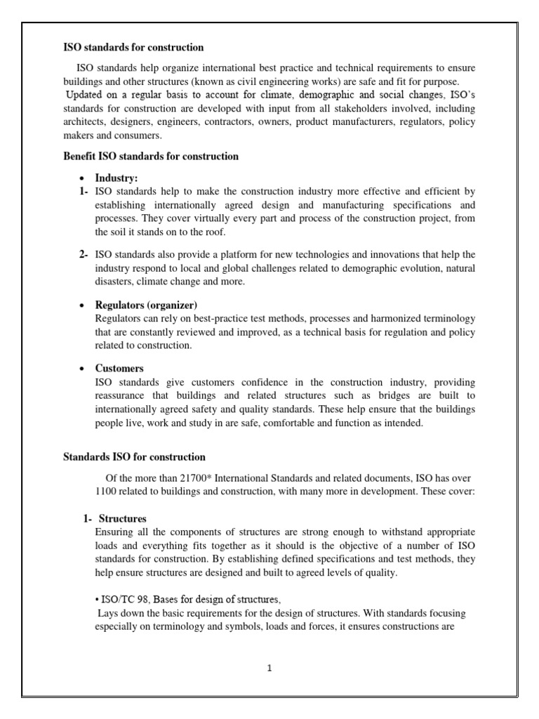 ISO Standards for Construction Pros | PDF | Firefighting | Standardization