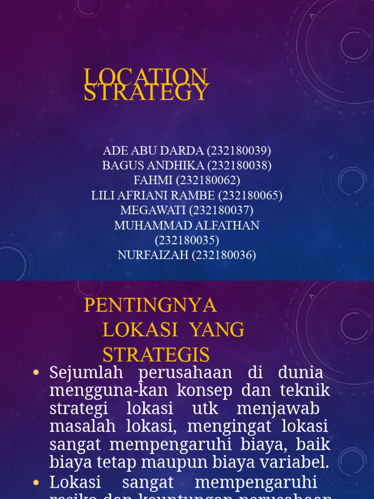 Location Strategy | PDF