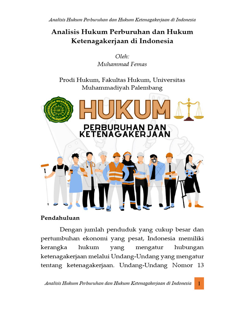 Muhammad Femas - Analisis Hukum Perburuhan Dan Hukum Ketenagakerjaan Di ...
