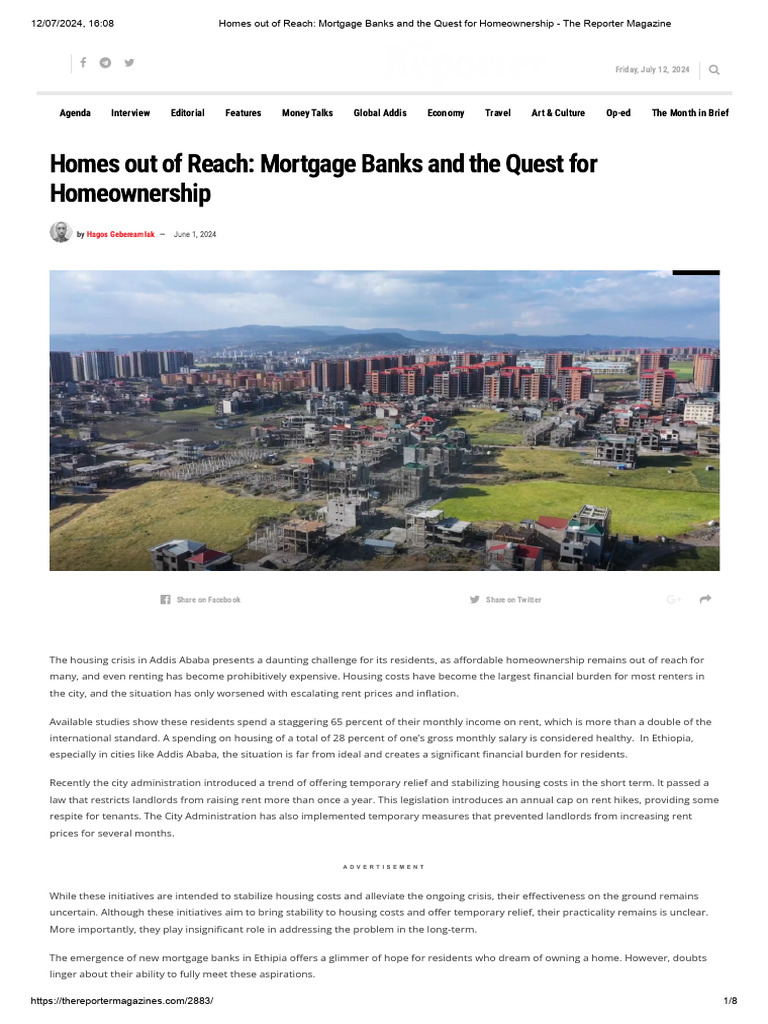 Homes Out of Reach - Mortgage Banks and The Quest For Homeownership ...