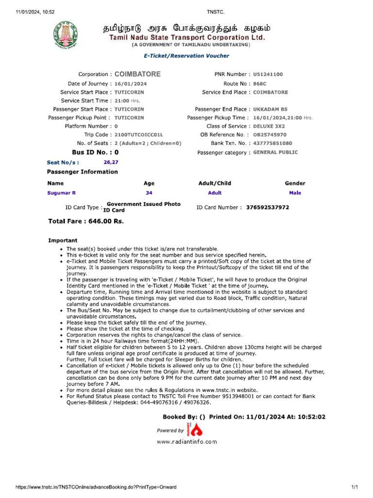 Ticket Return | PDF