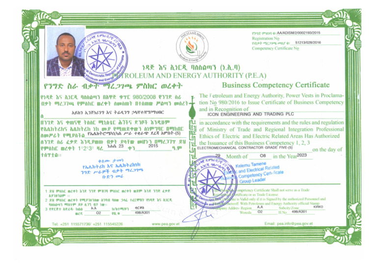 Electro Mechanical License of Icon | PDF