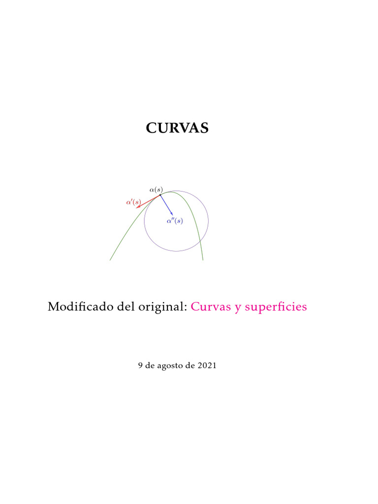 Curvas | PDF | Curva | Vector Euclidiano