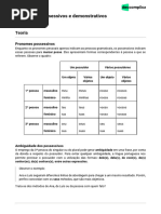 PRONOMES DEMONSTRATIVOS e possessivos | PDF | Pronome | Linguística