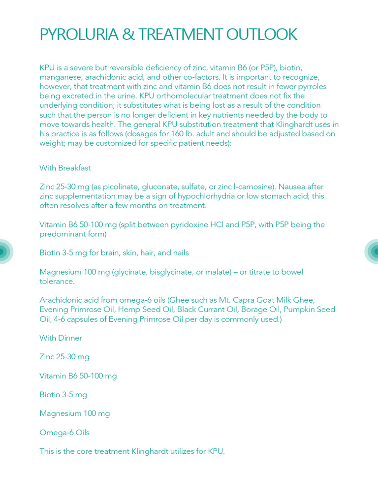Pyroluria and Treatment | Download Free PDF | Dose (Biochemistry ...