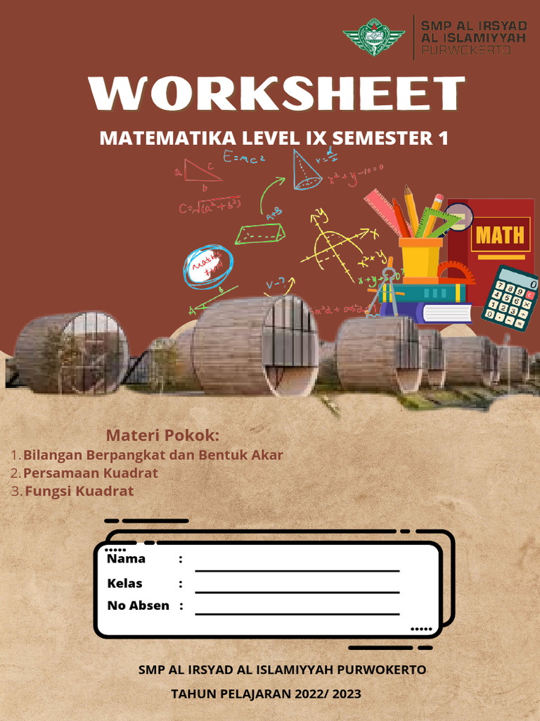 Worksheet Semester 1 Matematika Kelas IX Fix | PDF