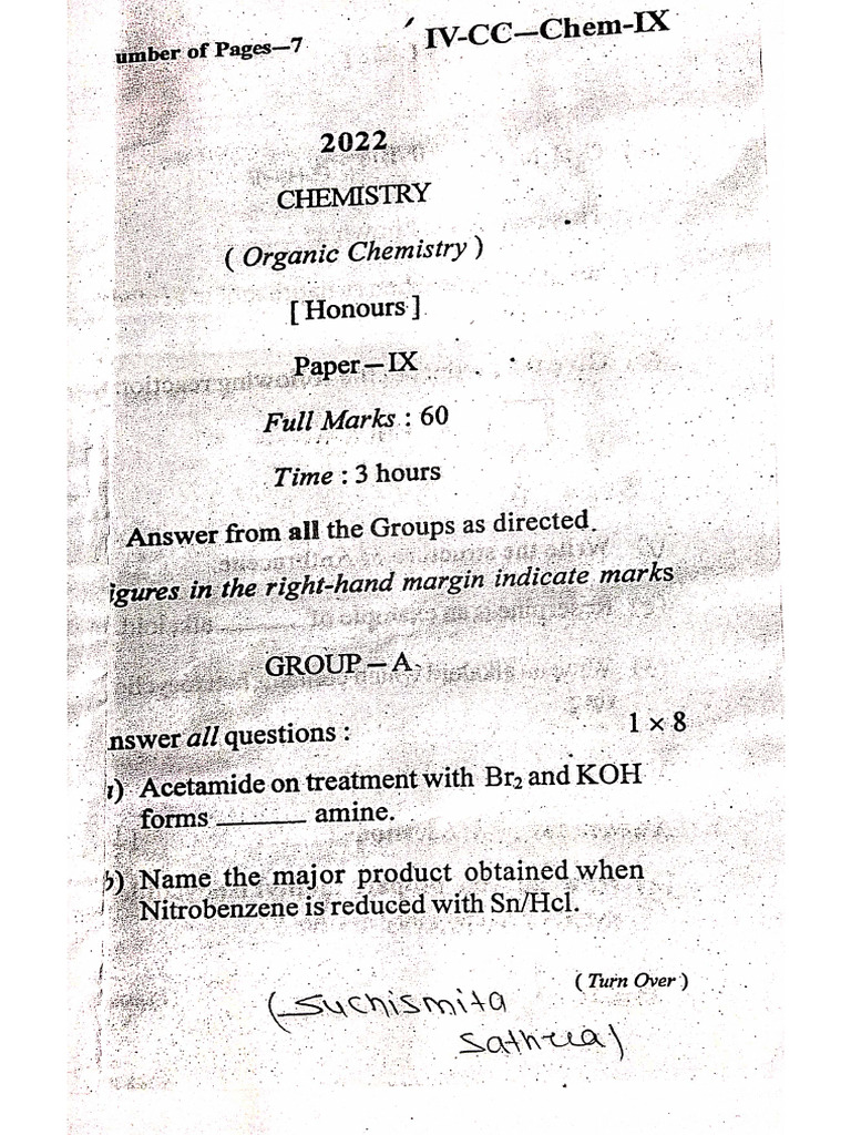 Organic Chemistry 3 Semister | PDF