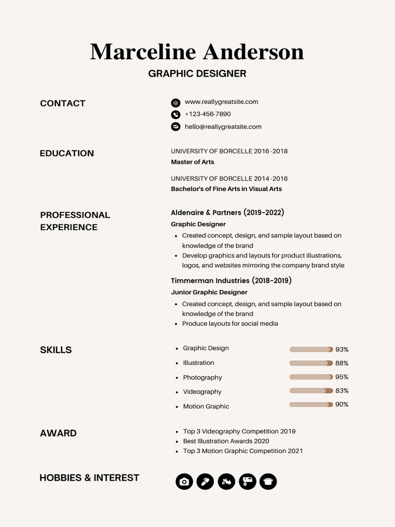 Maan White Minimalist Graphic Designer Resume | PDF