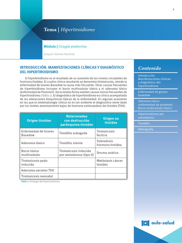 Hipertiroidismo | Descargar gratis PDF | Hipertiroidismo | Tiroides
