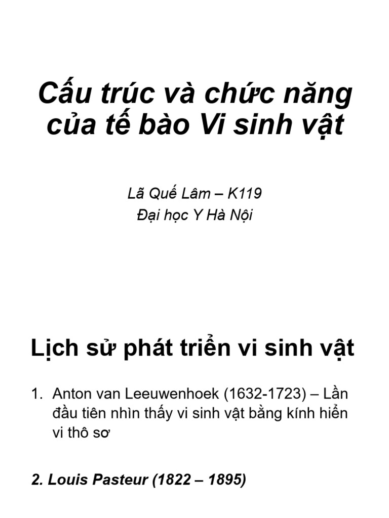 Cấu trúc và chức năng TB VSV | PDF