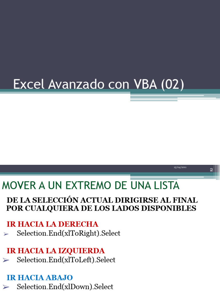 Excel Avanzado: Macros y VBA | PDF | SQL | Datos de computadora