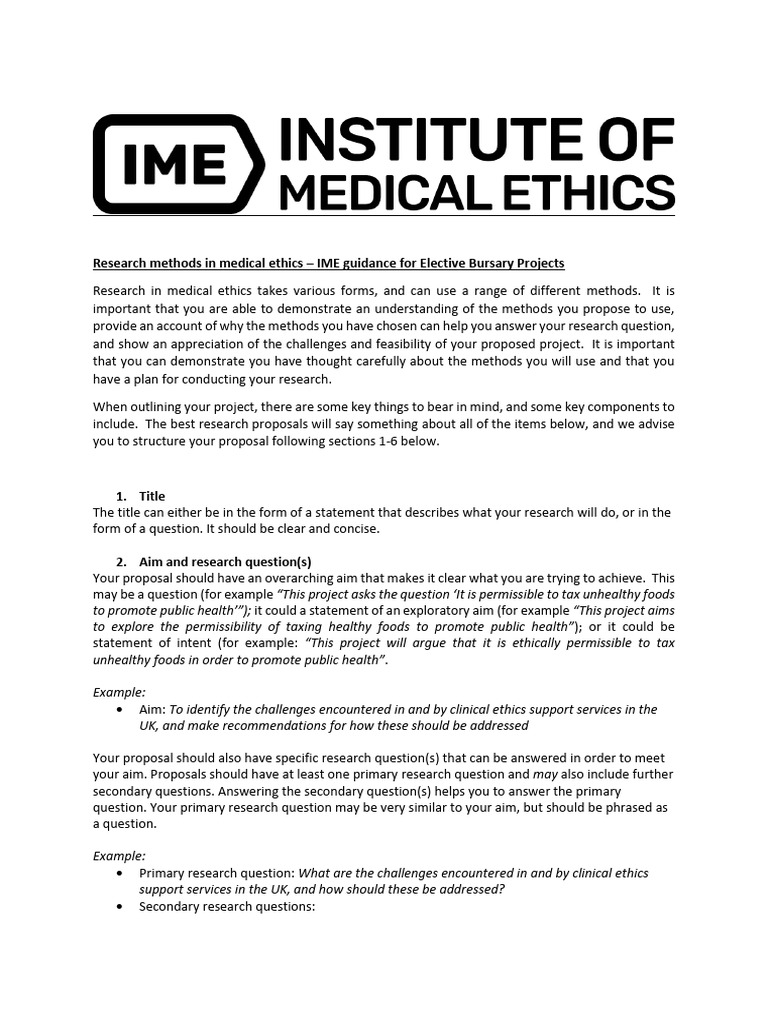 Medical Ethics Research Methods Guide | PDF | Methodology | Science