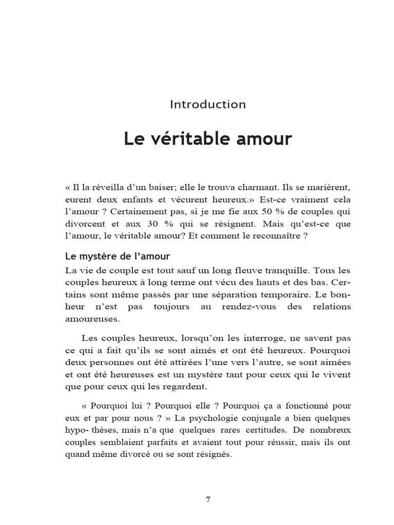 Comprendre le véritable amour et ses défis | PDF | Amour | Sciences ...