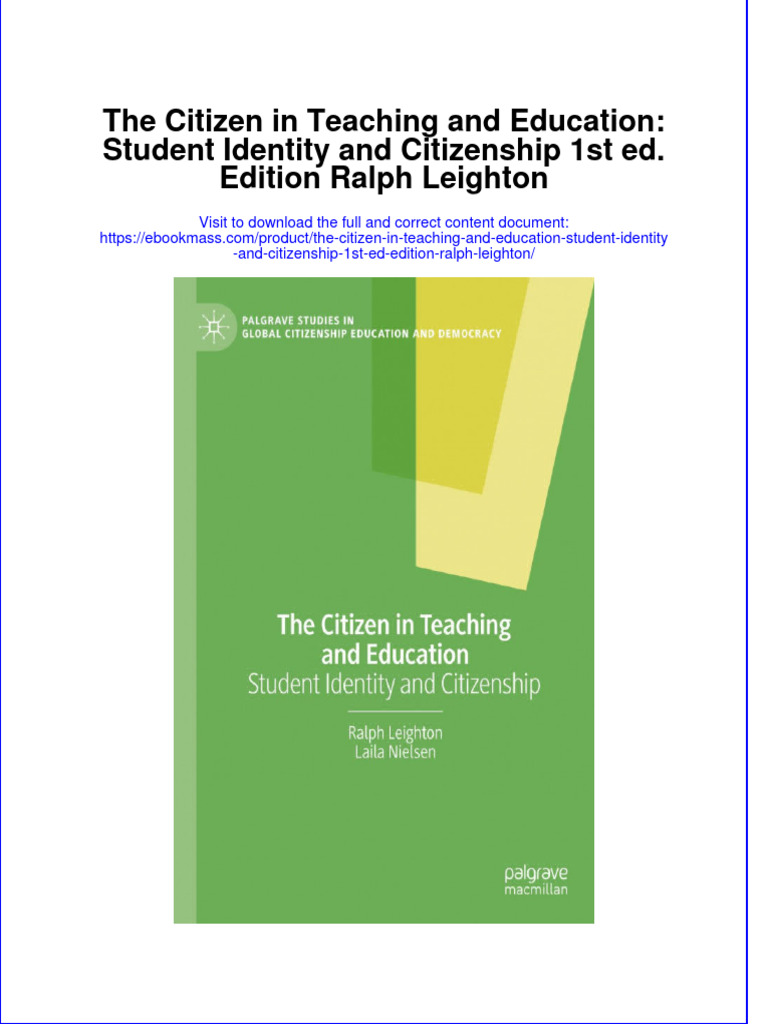 The Citizen in Teaching and Education: Student Identity and Citizenship ...