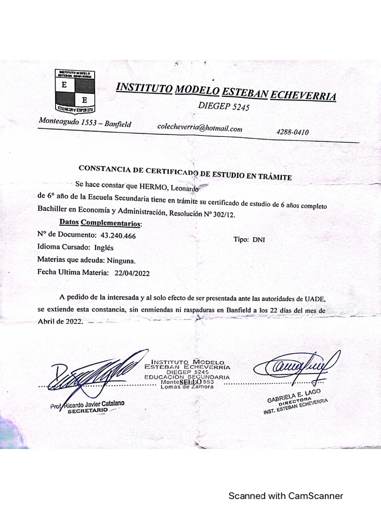 Certificado de Titulo en Tramite | PDF Certificado de Titulo en Tramite | PDF
