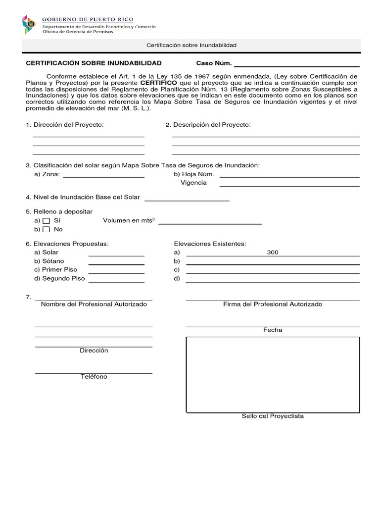 CERT - INUNDABILIDAD - OGPe BLANCO ASUNCIÓN | PDF