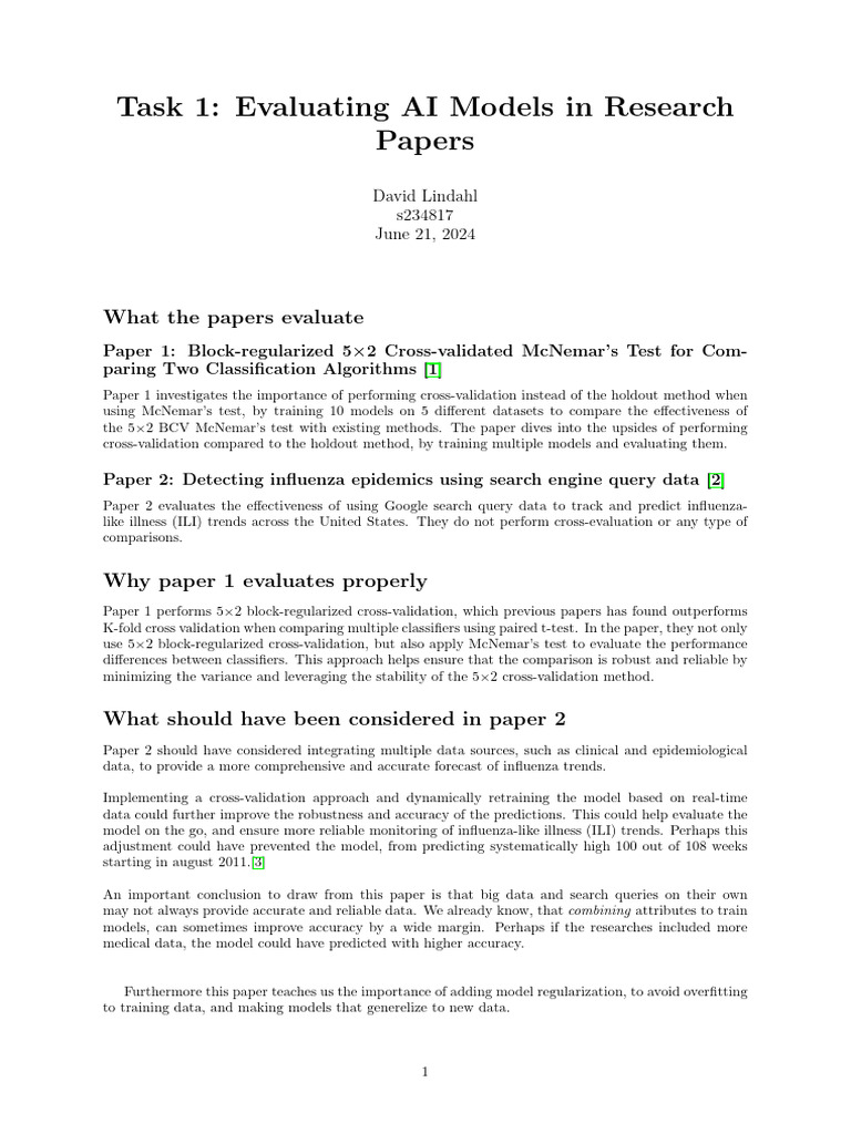 Individual Project | PDF | Cross Validation (Statistics) | Accuracy And Precision
