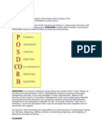 Understanding POSDCoRB in Management | PDF | Cognition | Business