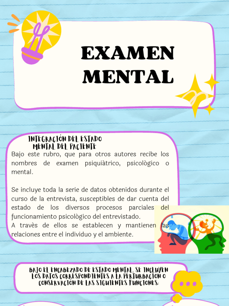 Examen mental (2) | PDF | Pensamiento | Percepción