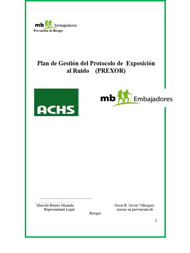 Protocolo de Prevención de Ruido Laboral | PDF | ruido | Seguridad y ...