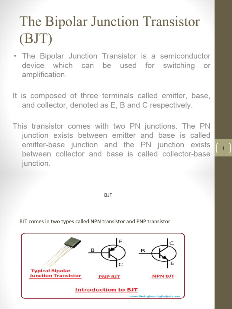 BJT Module1 | PDF | Bipolar Junction Transistor | P–N Junction