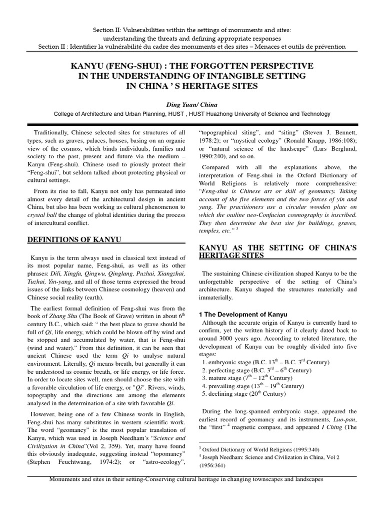 Feng Shui - KanYu | PDF | Feng Shui | Yin And Yang