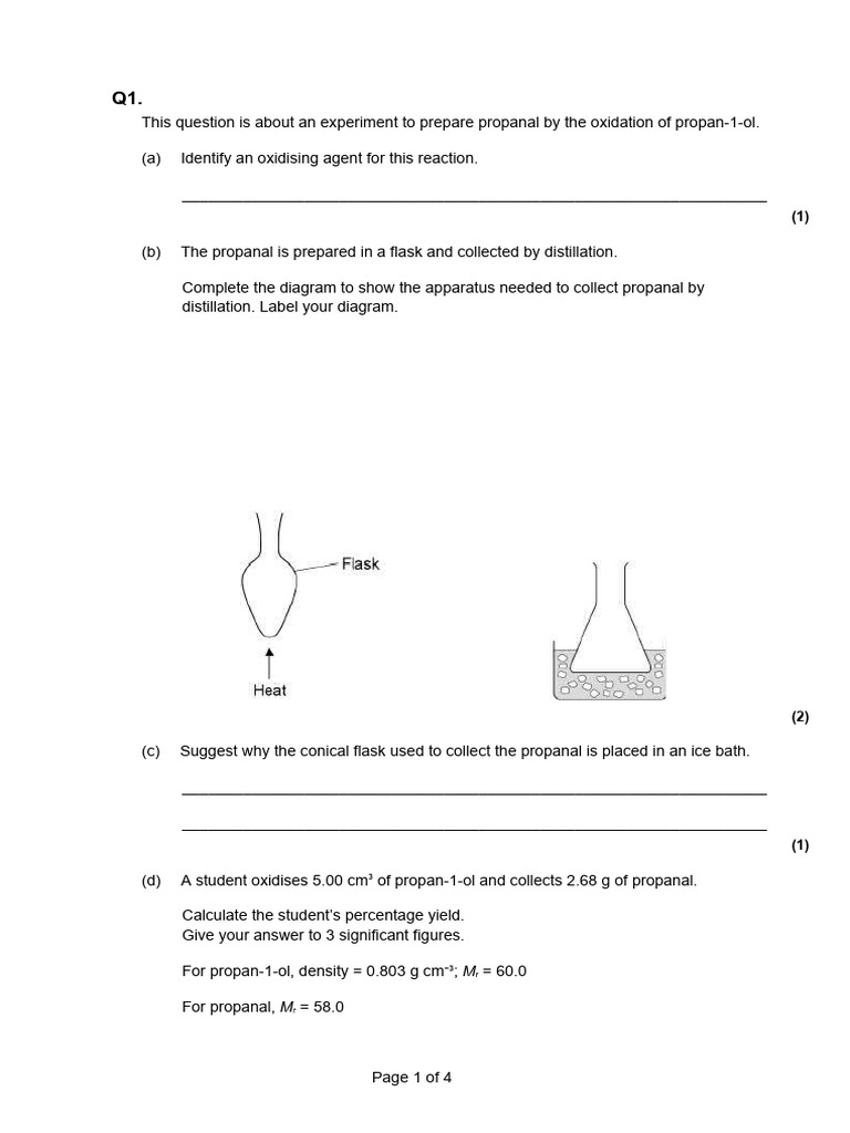 Lesson-1 Req - Practical Practice Questions | PDF | Redox | Chemical ...
