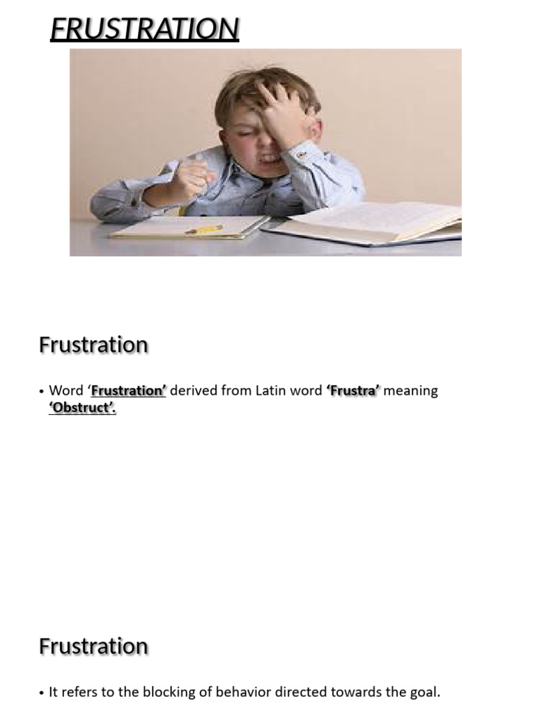 Frustration & Conflict | PDF