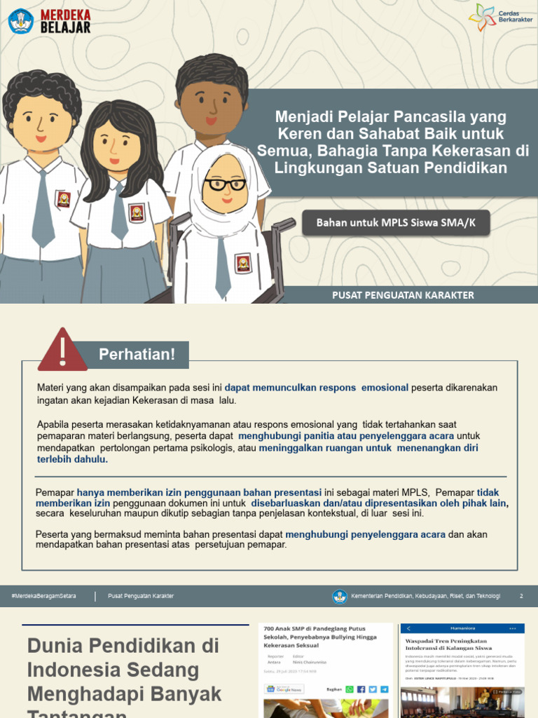 Paparan MPLS PPKSP Jenjang SMA - SMK (Guru Ke Siswa) | PDF