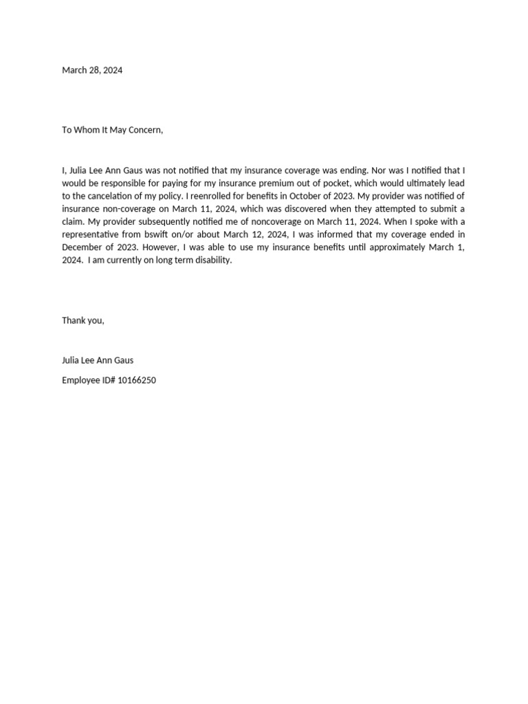 Insurance Coverage Notification Issues | PDF | Social Science