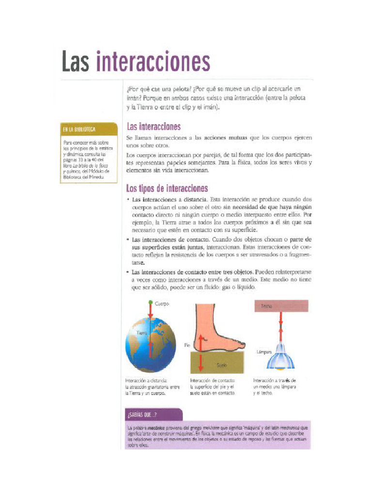 Las Interacciones y Las Fuerzas | PDF